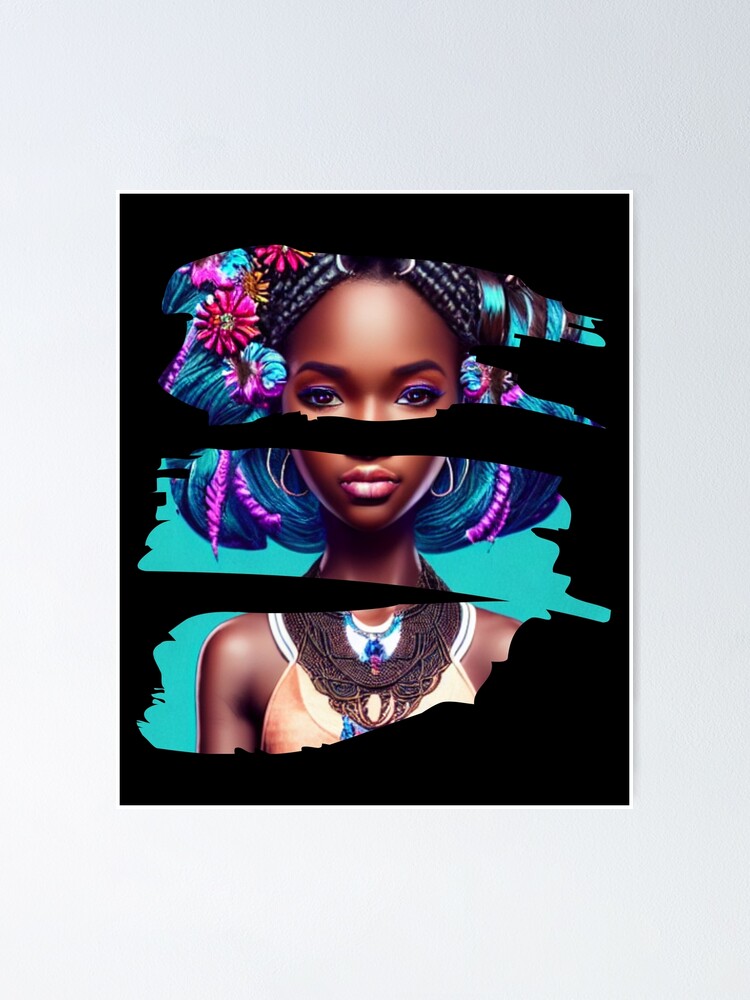 "Black woman with dreadlocks " Poster for Sale by Akimatax | Redbubble