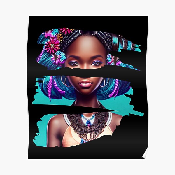 "Black woman with dreadlocks " Poster for Sale by Akimatax | Redbubble