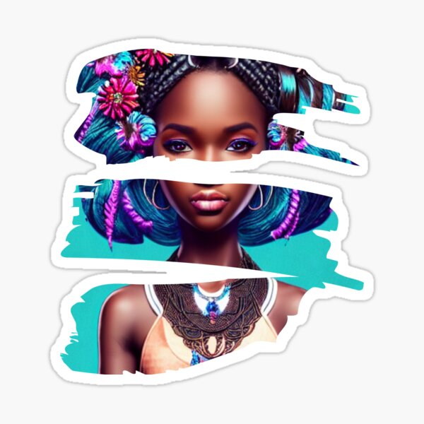 "Black woman with dreadlocks " Sticker for Sale by Akimatax | Redbubble