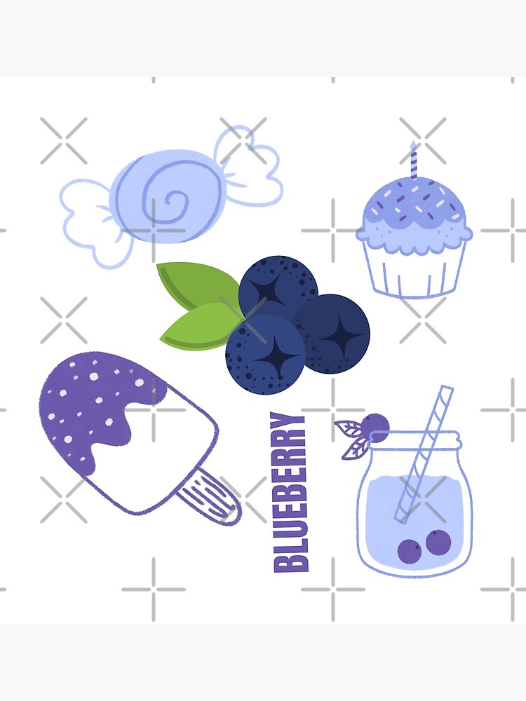 "Blueberry sticker pack" Poster for Sale by JA57 | Redbubble