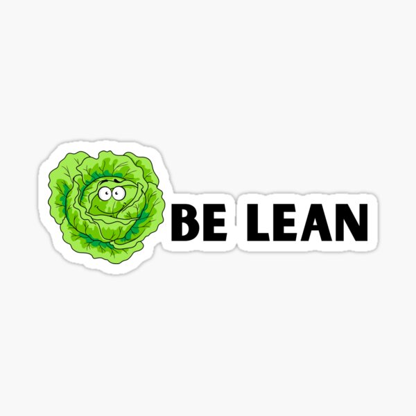 "Lettuce be lean" Sticker for Sale by DoodlesnPoodles | Redbubble
