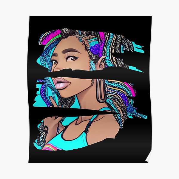 "Gorgeous black woman with dreadlocks" Poster for Sale by Akimatax ...