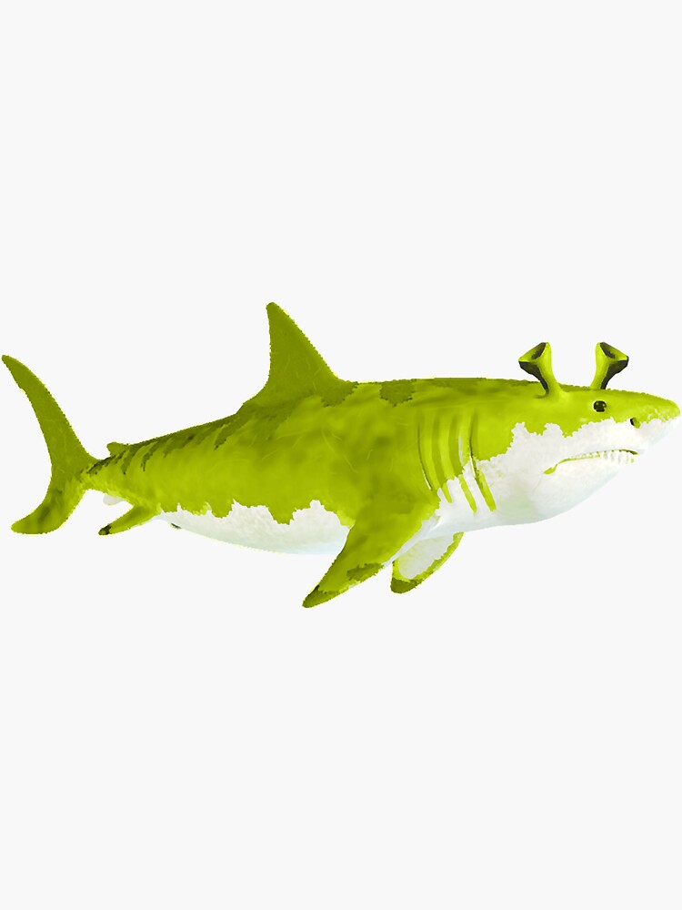 "Shrak- Shrek but a Shark" Sticker for Sale by TopTeeUK | Redbubble
