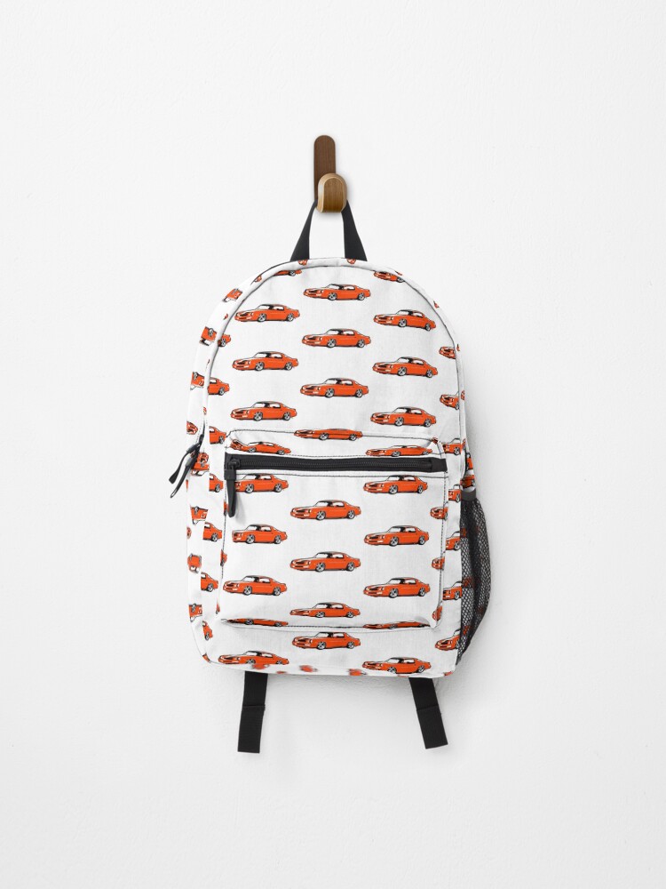 "Orange 70s CC Muscle Car" Backpack for Sale by CoolRide | Redbubble