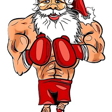 "Boxing Santa" Greeting Card for Sale by BigTexFunk | Redbubble
