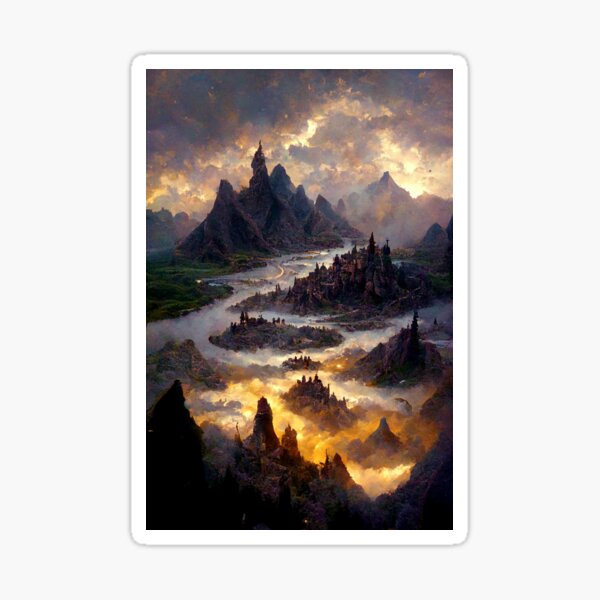 "Forgotten Kingdom" Sticker for Sale by Spacepotion | Redbubble