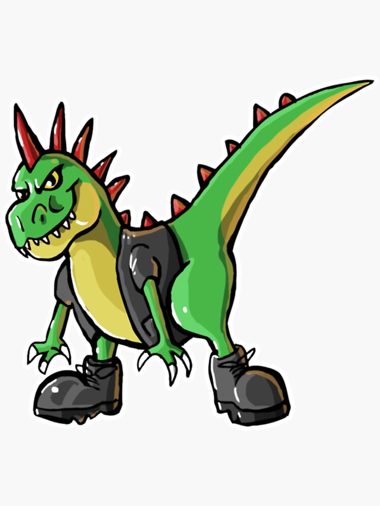 "Day Gifts Rex The Punk Rock T-Rex " Sticker for Sale by BaliAncient ...