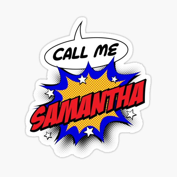 "Personalised Call Me Samantha Pop Art Comic Design" Sticker for Sale ...