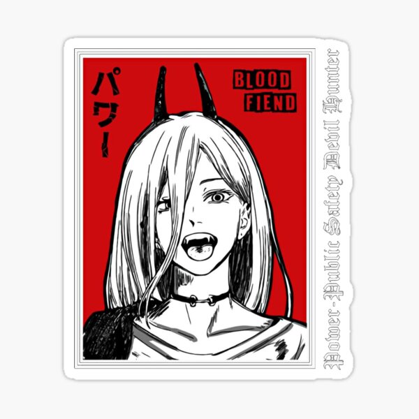 "Chainsaw man power" Sticker for Sale by BATIF-X7 | Redbubble