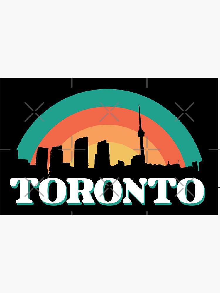 "Toronto Skyline" Sticker for Sale by FlatMoon | Redbubble