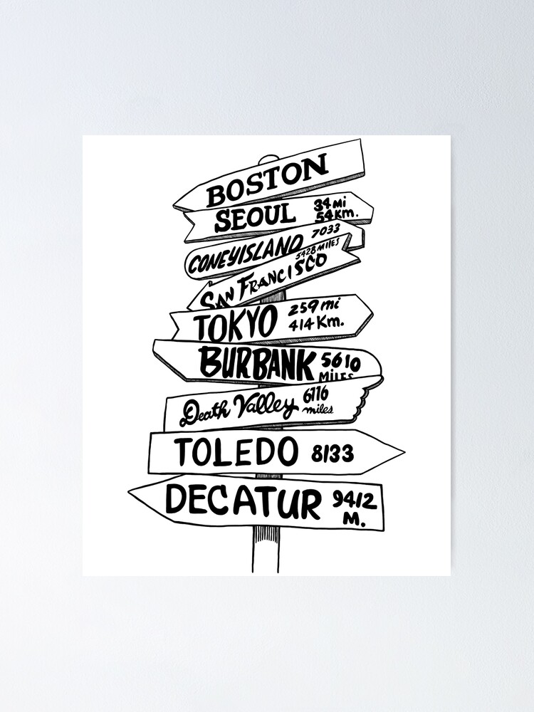 "Mash 4077 Road Signs " Poster for Sale by UrsaSundries | Redbubble