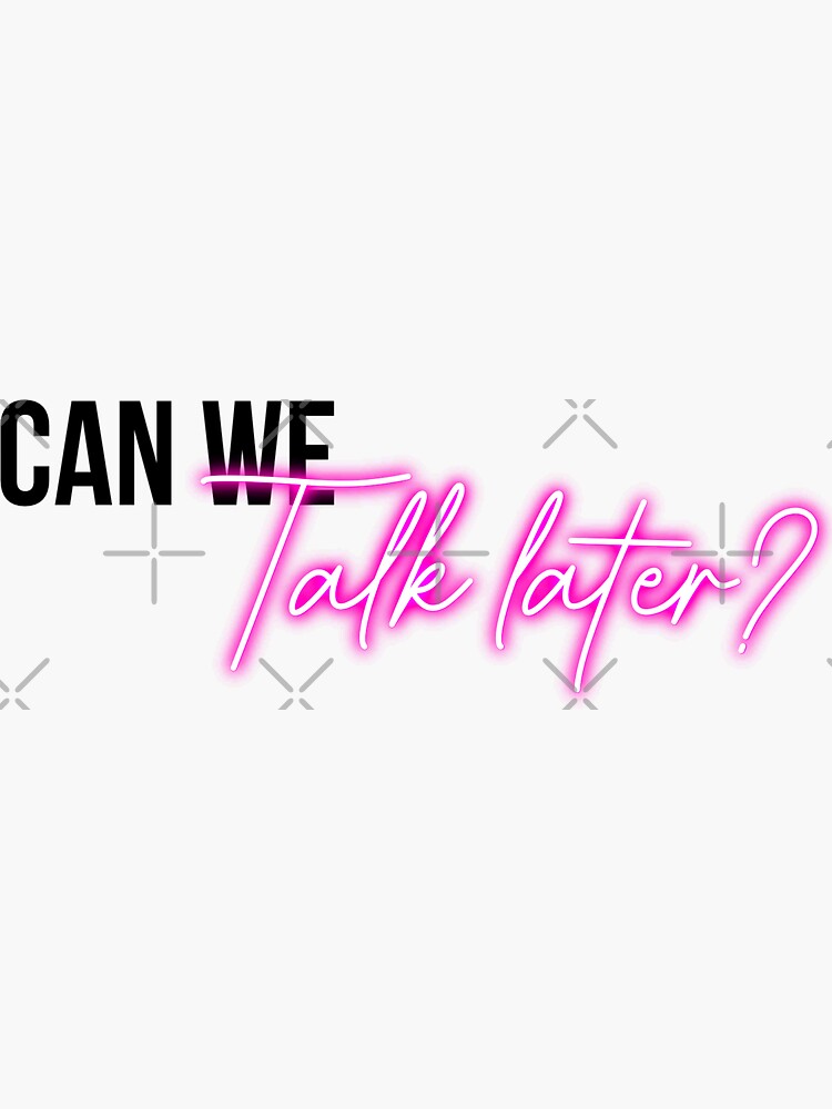 "Neon Talk Later Design Inspired by The Vamps" Sticker for Sale by ...