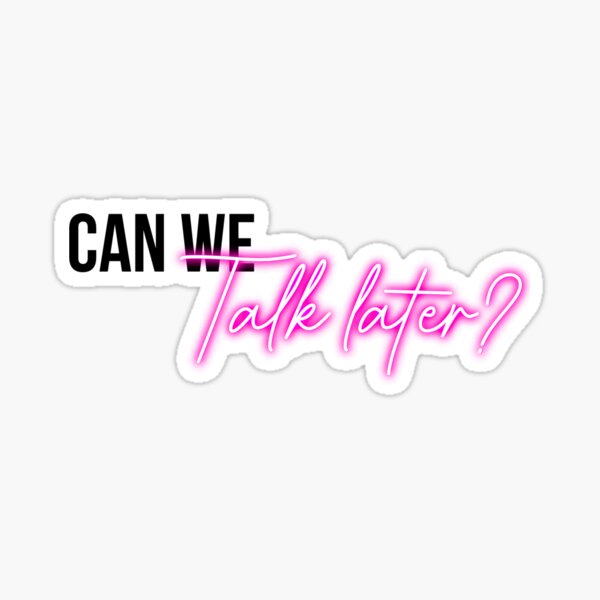 "Neon Talk Later Design Inspired by The Vamps" Sticker for Sale by ...
