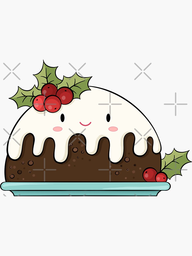"The Cutest Christmas Pudding" Sticker for Sale by ApsiDoodles | Redbubble