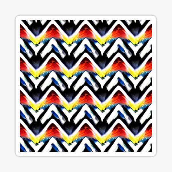 "Seamless Watercolor Zig Zag Pattern #10" Sticker for Sale by ...