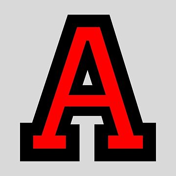 Pegatina con la obra «Letra A de color rojo dos» de theshirtshops ...