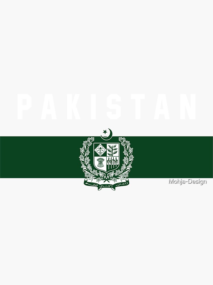 "Pakistan - flag and coat of arms" Sticker for Sale by Mohja-Design ...