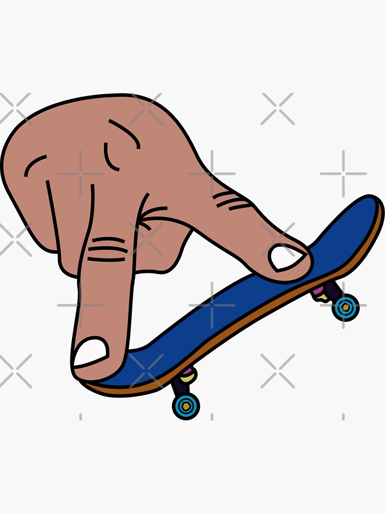 "Cool Fingerboard drawing" Sticker for Sale by Blondiabshop | Redbubble