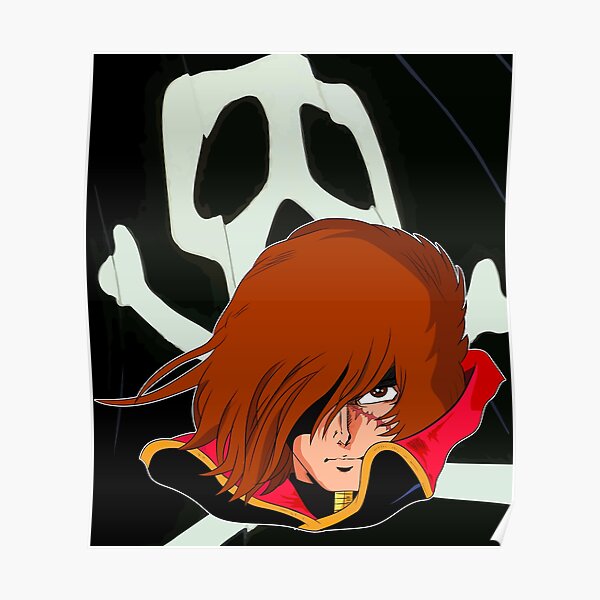 "Space Pirate Captain Harlock" Poster for Sale by skull-star | Redbubble