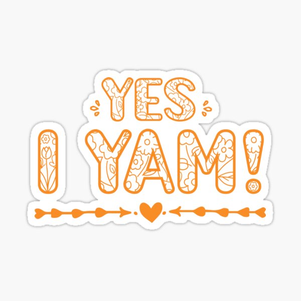 "Womens Flower Yes I Yam Funny Thanksgiving Halloween Matching Couples ...