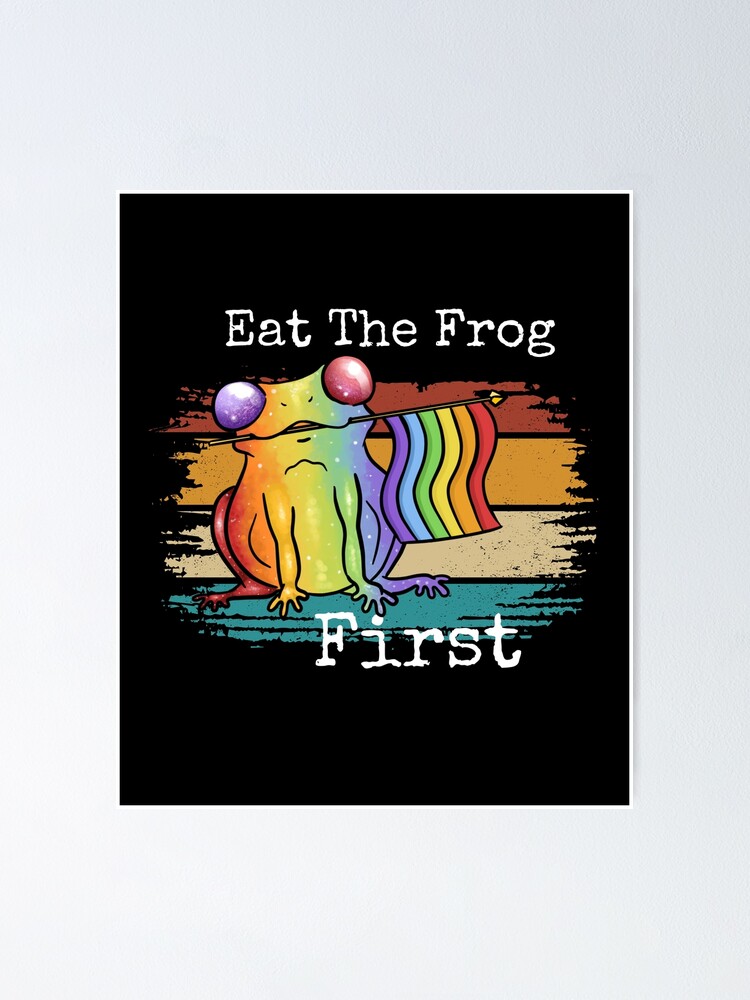 "Eat The Frog First - Vintage Comic Time - Your own style " Poster for ...