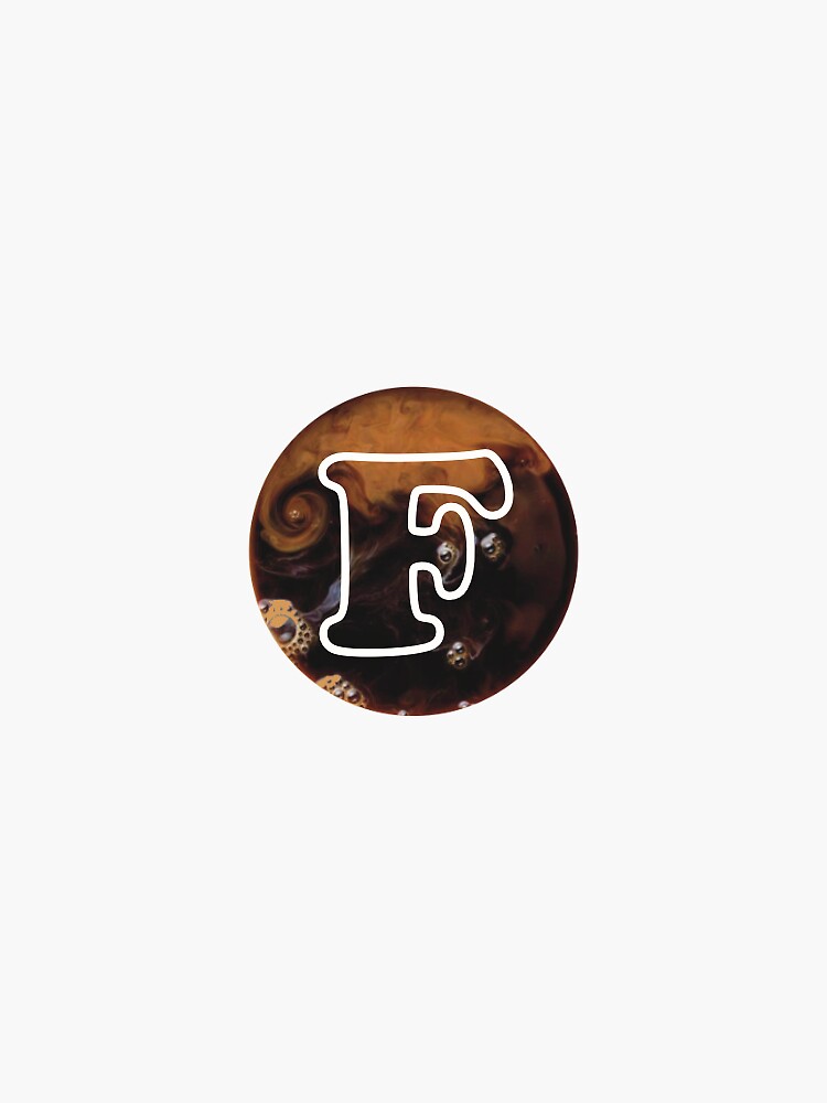 "Letter F in Espresso PopSocket" Sticker for Sale by Zephyr-Studio ...