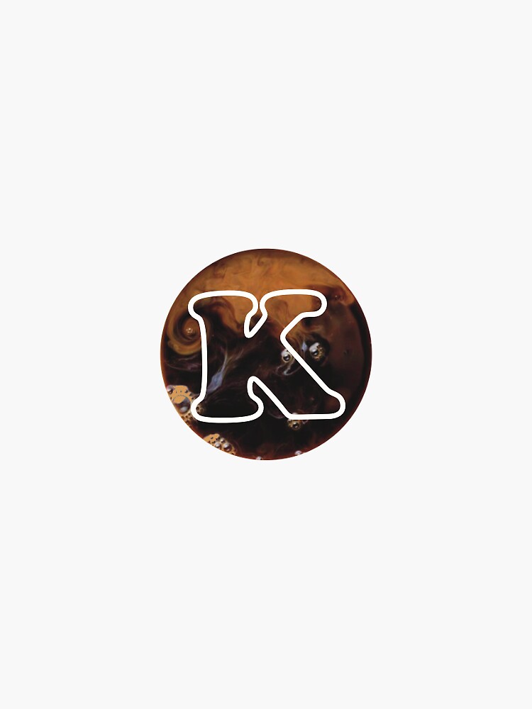 "Letter K in Espresso PopSocket" Sticker for Sale by Zephyr-Studio ...