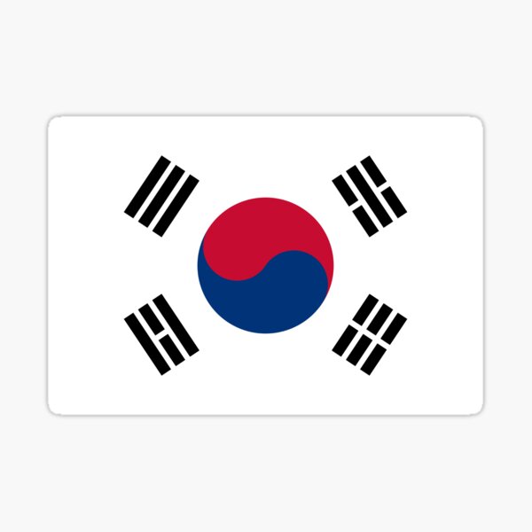 "South Korea flag" Sticker for Sale by assiya-fashion | Redbubble