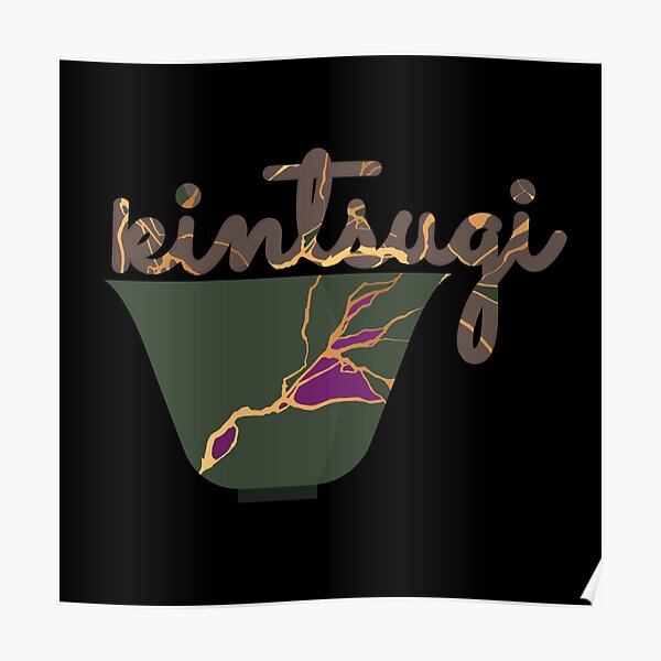 "Kintsugi Bowl" Poster for Sale by miljusa | Redbubble