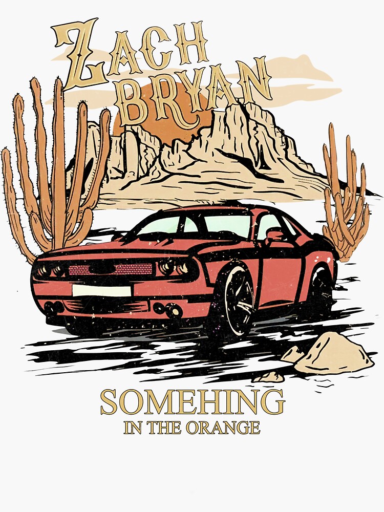 "Zach Bryan Something In The Orange " Sticker for Sale by milosnicolaus | Redbubble
