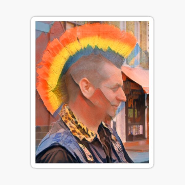 "British punk rock digital painting." Sticker for Sale by hypnotzd ...