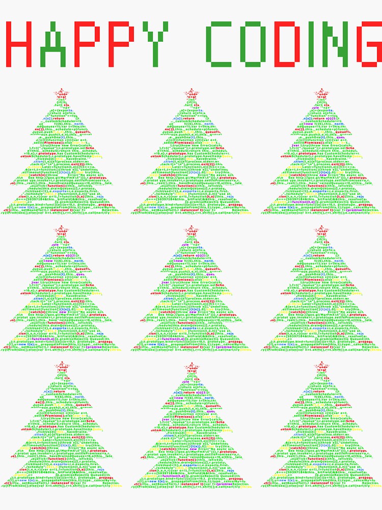 Pegatina « Código del árbol de Navidad, codificación feliz» de T-Look ...
