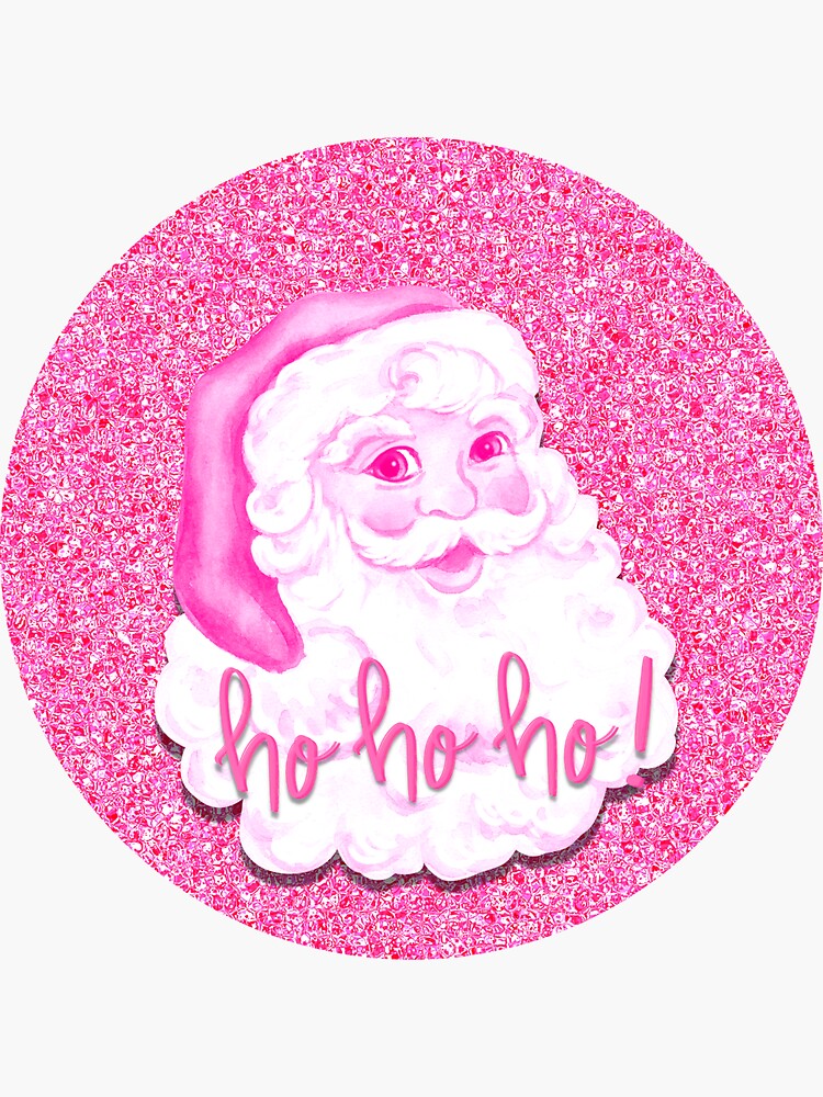 "pink glitter santa claus" Sticker for Sale by cyc94 | Redbubble