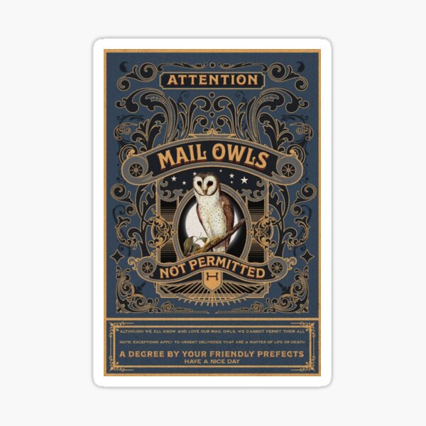 "Attention Mail Owls" Sticker for Sale by BuyAndGoneAlley | Redbubble