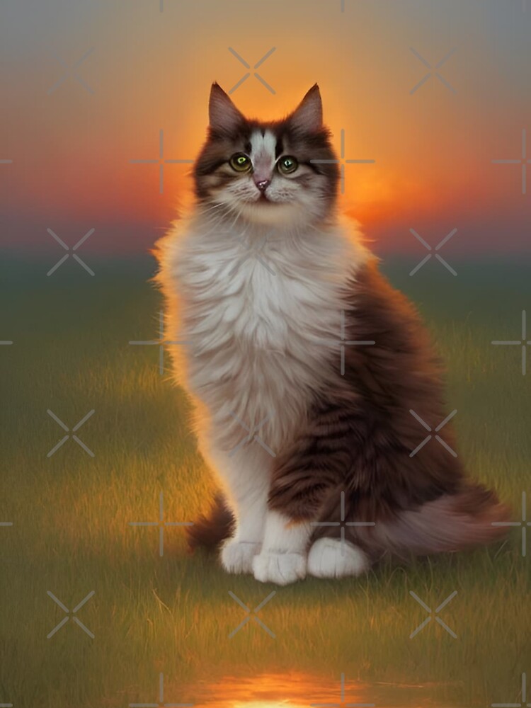 "Sunset Kitty" Sticker for Sale by HauntedWitch | Redbubble