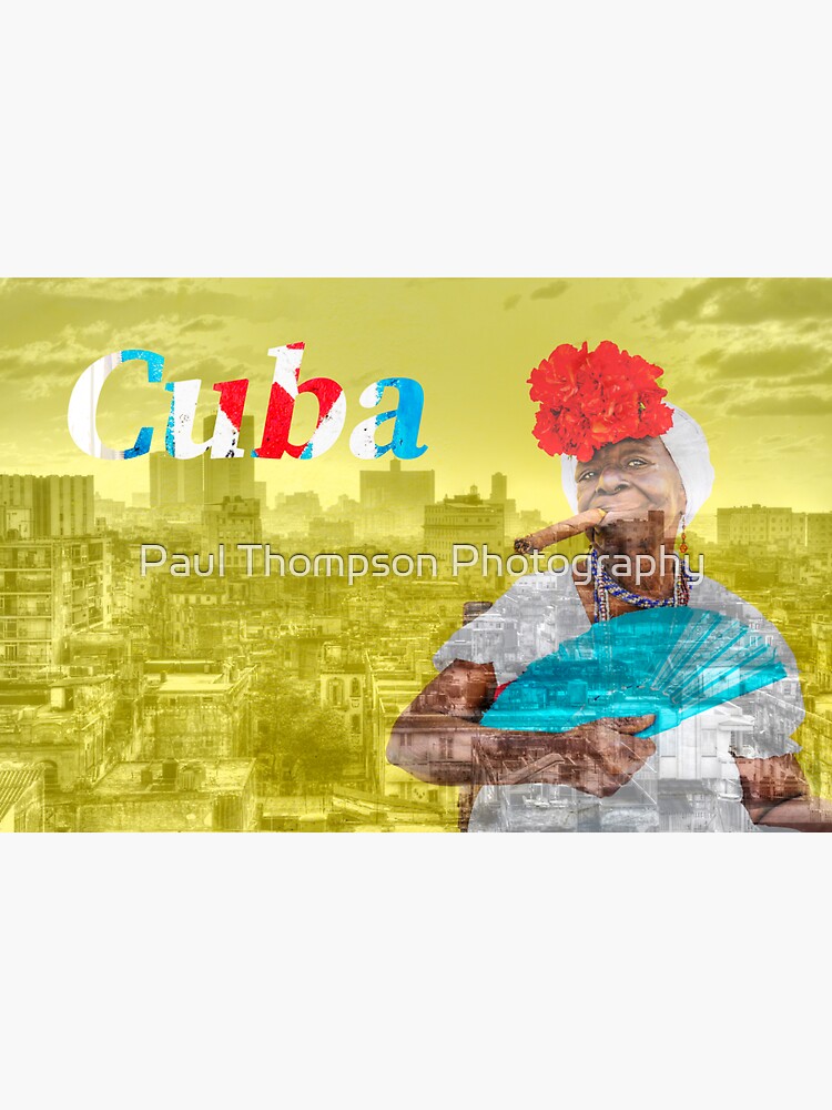 "Cuban Woman In Havana, Cuban Colors" Sticker for Sale by tommysphotos ...