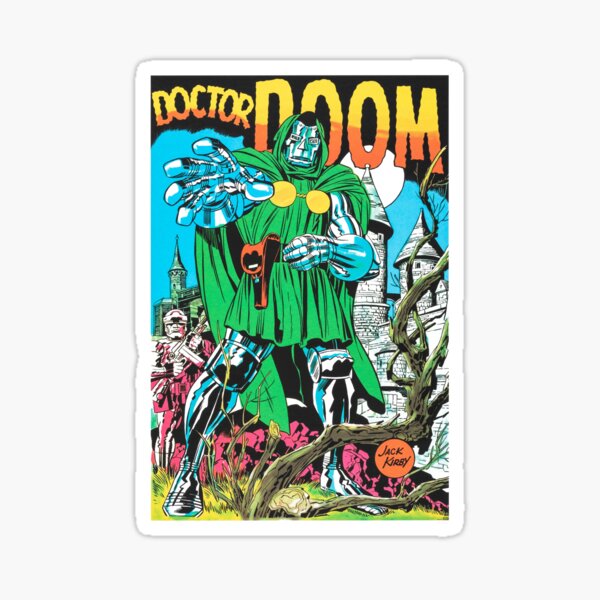 "Doctor Doom" Sticker by fitzcarraldoink | Redbubble