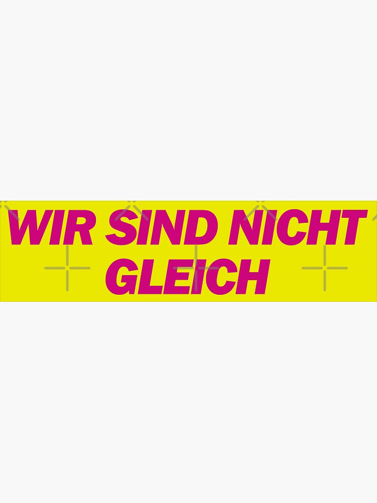 "Wir sind nicht gleich - FDP Satire Sticker" Sticker for Sale by ...