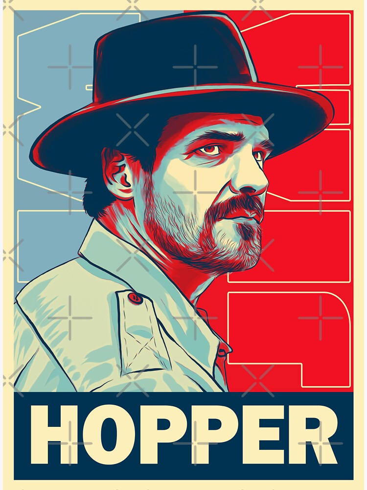 "Jim Hopper - Stranger Things season 4!" Sticker for Sale by ActiveNerd ...