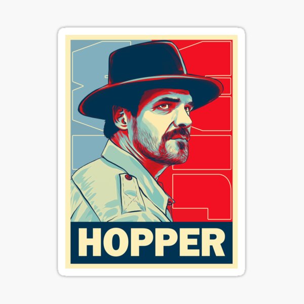 "Jim Hopper - Stranger Things season 4!" Sticker for Sale by ActiveNerd ...