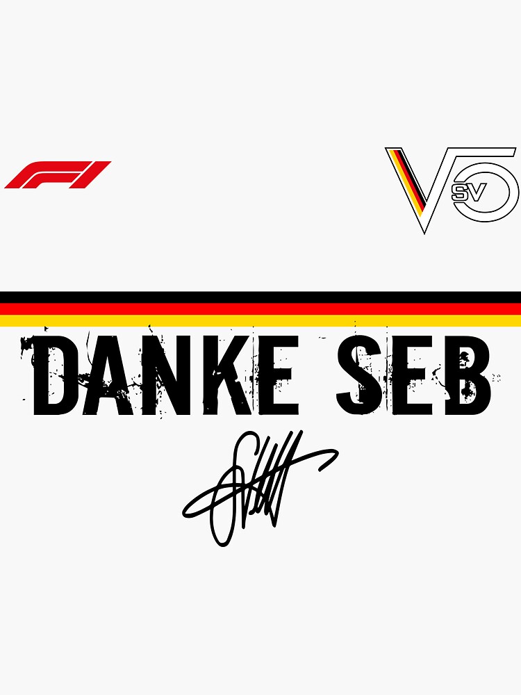 "⭐⭐⭐⭐⭐ DANKE SEB F1 V5 SV - Sebastian Vettel Formula 1" Sticker for ...