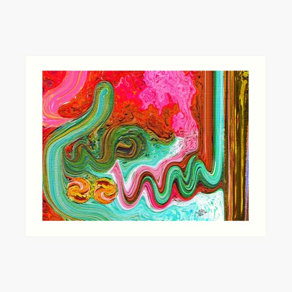 "Al Samee Allah name modern calligraphy painting" Art Print by ...