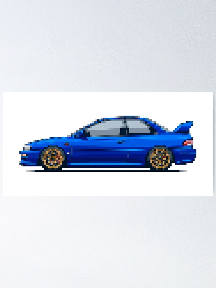 "Subaru Impreza 22b gc8 1993 pixel art car" Poster for Sale by chalavek ...