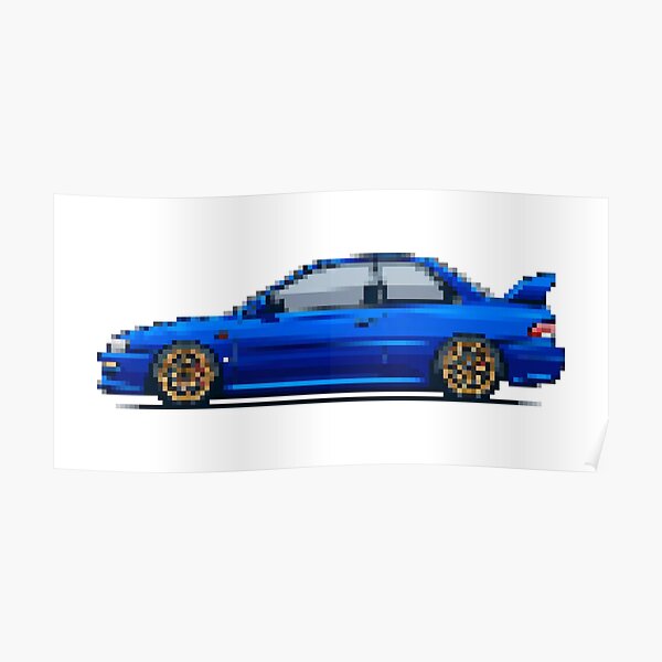 "Subaru Impreza 22b gc8 1993 pixel art car" Poster for Sale by chalavek ...