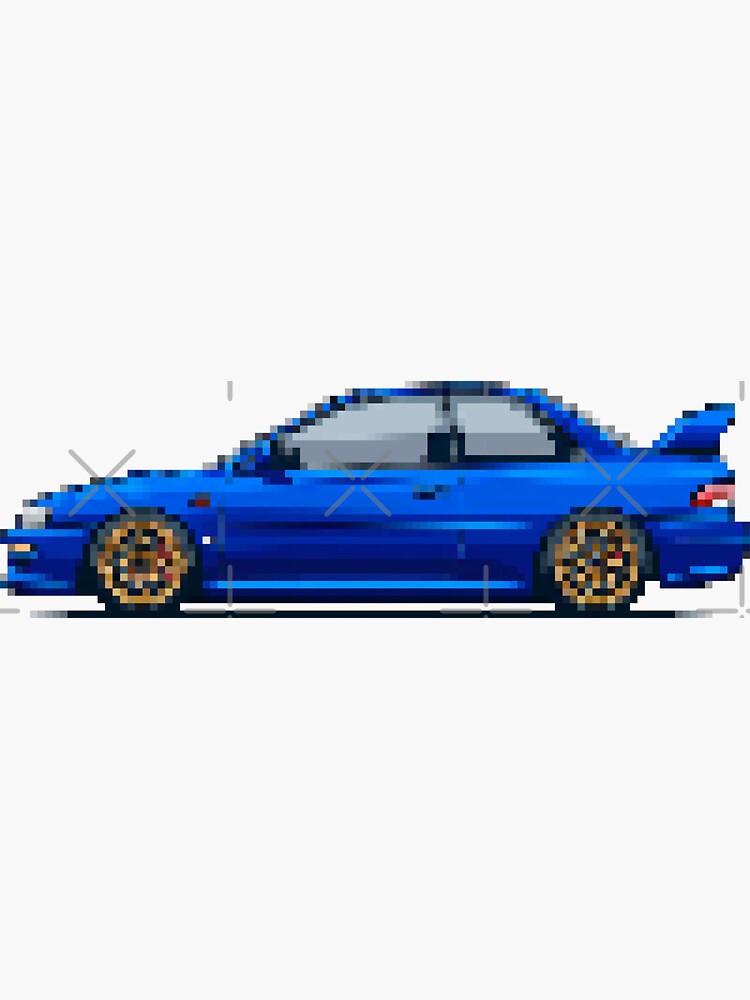 "Subaru Impreza 22b gc8 1993 pixel art car" Sticker for Sale by ...