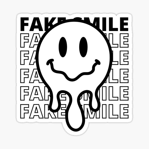 "Fake Smile" Sticker for Sale by Neddy-Edits | Redbubble