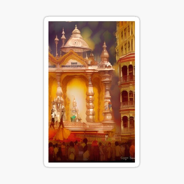 "Kolkata Durga Puja Art" Sticker for Sale by placesonearth | Redbubble