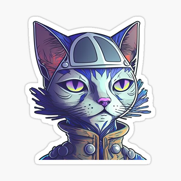 "Commander Cat" Sticker for Sale by zoomzoomies | Redbubble