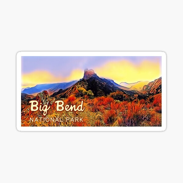 "Big Bend - National Park Art Collection" Sticker for Sale by ...