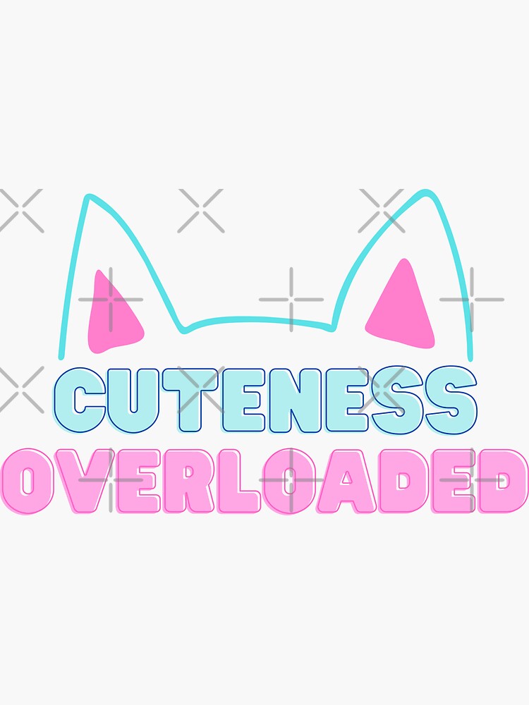 "Cuteness Overloaded With Cute Cat Ears" Sticker for Sale by ...